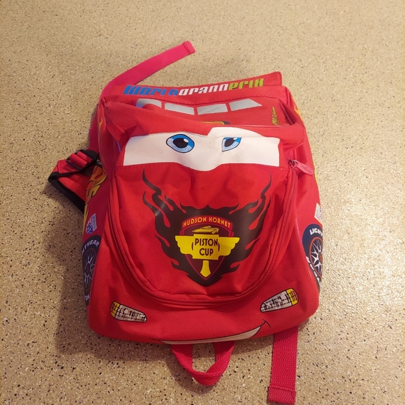 Disney | Bags | Lightening Mcqueen Red Race Cars Backpack Bag Disney ...
